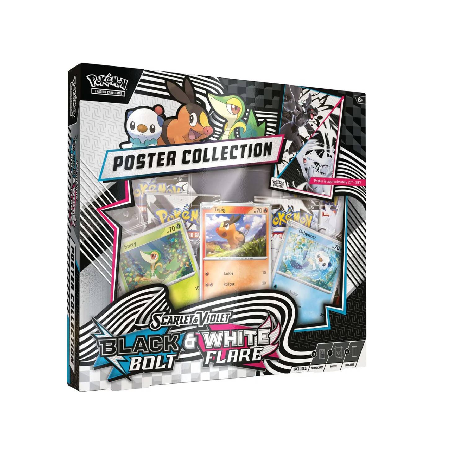 Pokemon TCG Black Bolt & White Flare Poster Collection English – Pika ...