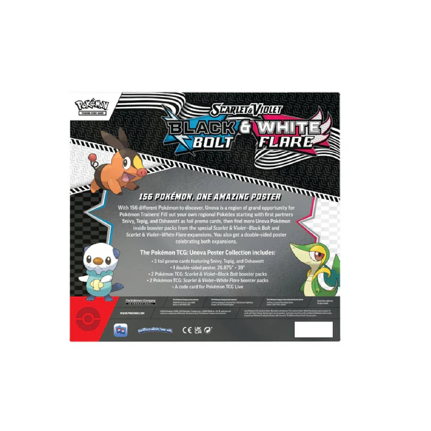 Pokemon TCG Black Bolt & White Flare Poster Collection English – Pika ...